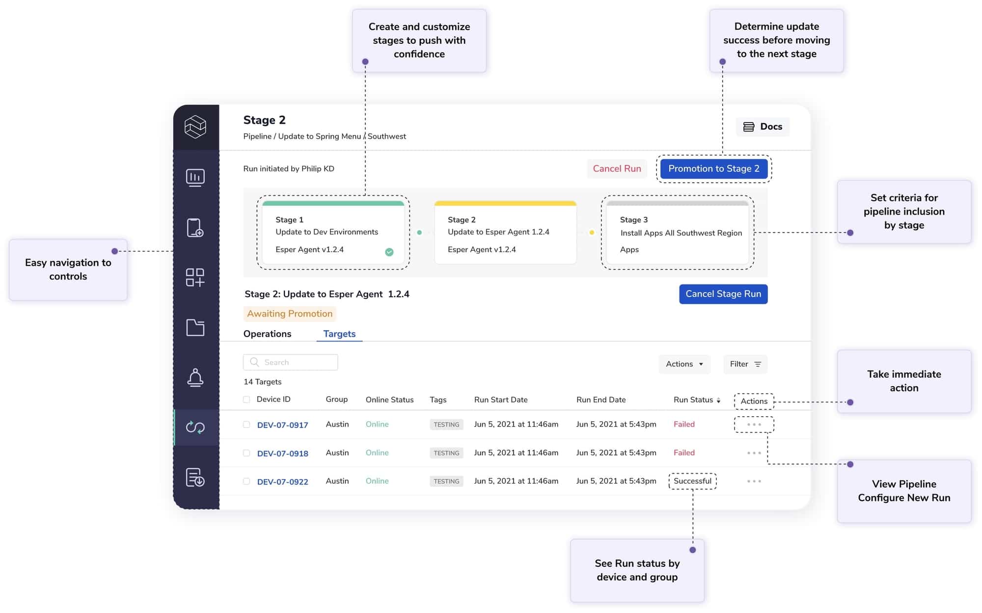 Esper Architect | Automated software deployment & granular device management